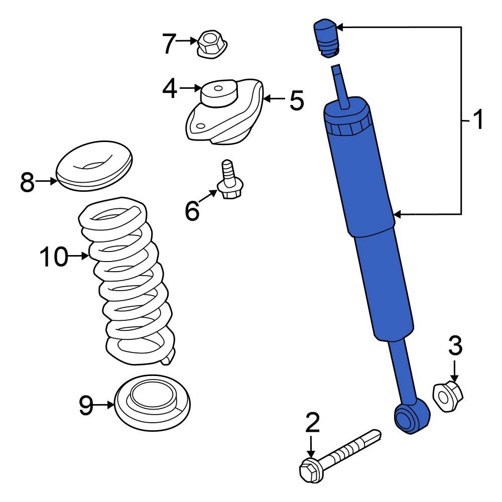 Chrysler OE 68544270AA - Rear Suspension Shock Absorber