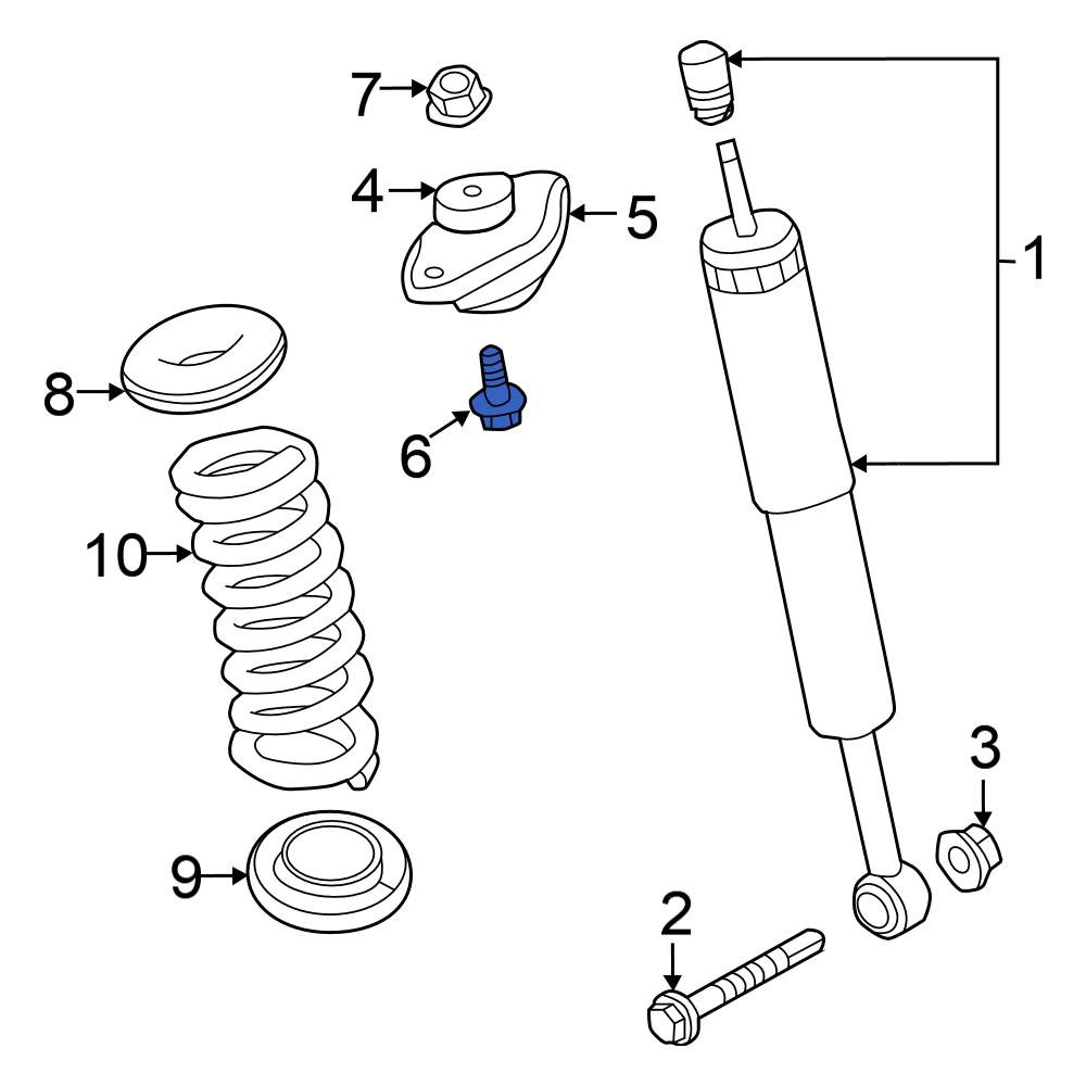 Chrysler OE 6104426AA - Suspension Shock Absorber Mounting Bolt
