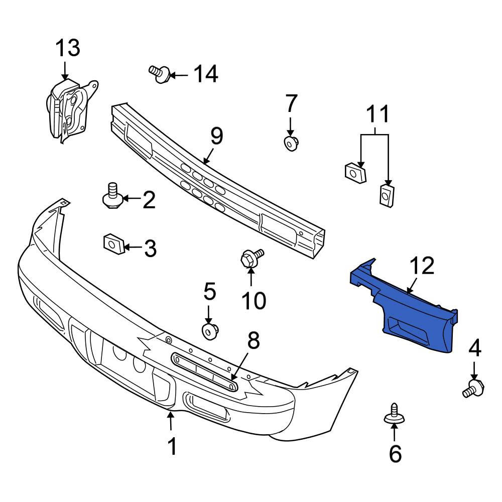 Chrysler OE 5116156AC - Front Bumper Impact Absorber