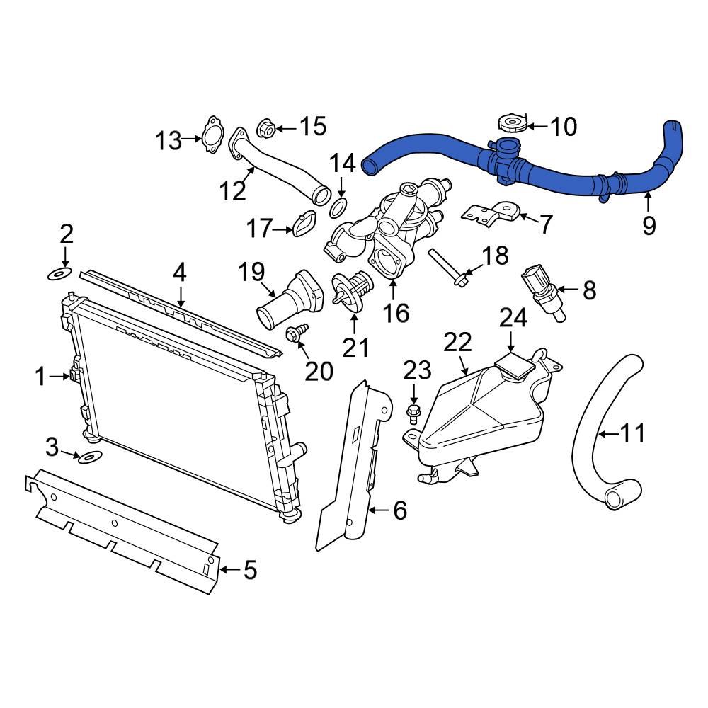 Chrysler OE 5058997AG - Upper Radiator Coolant Hose