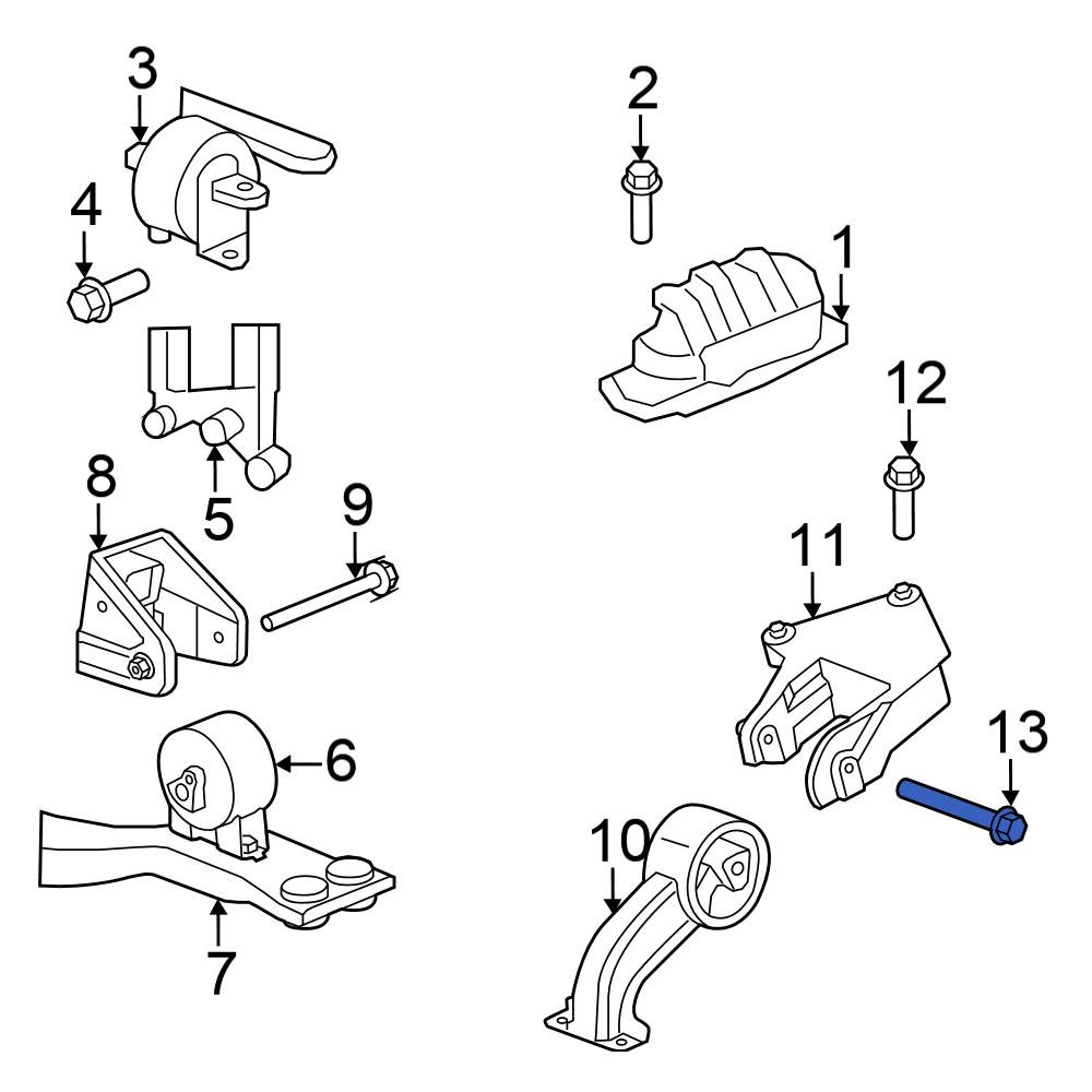 Chrysler OE 6105062AA - Engine Mount Bolt