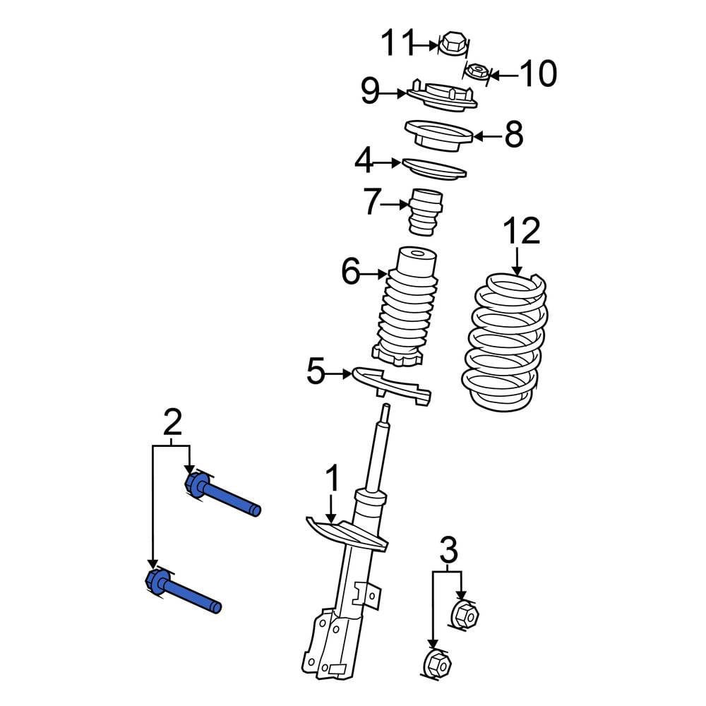 Chrysler OE 6505664AA - Suspension Strut Bolt