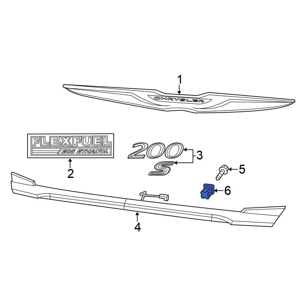 Chrysler OE 6509050AA - Deck Lid Handle Nut
