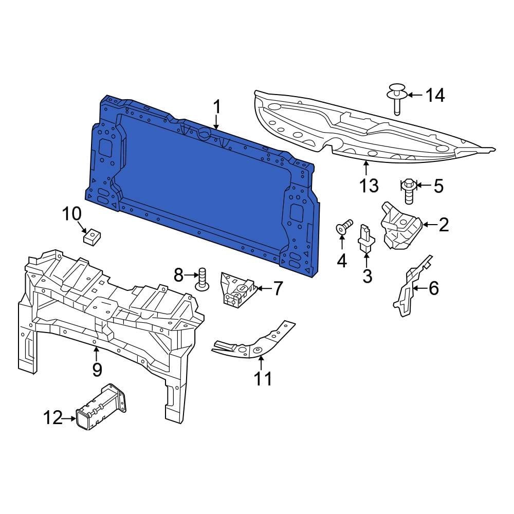 Chrysler OE 68385108AA - Front Radiator Support Panel