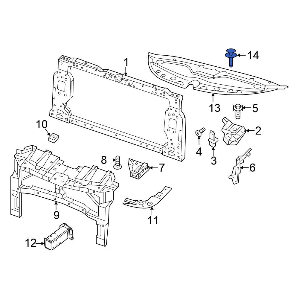 Chrysler OE 6509049AA - Radiator Support Access Cover Clip