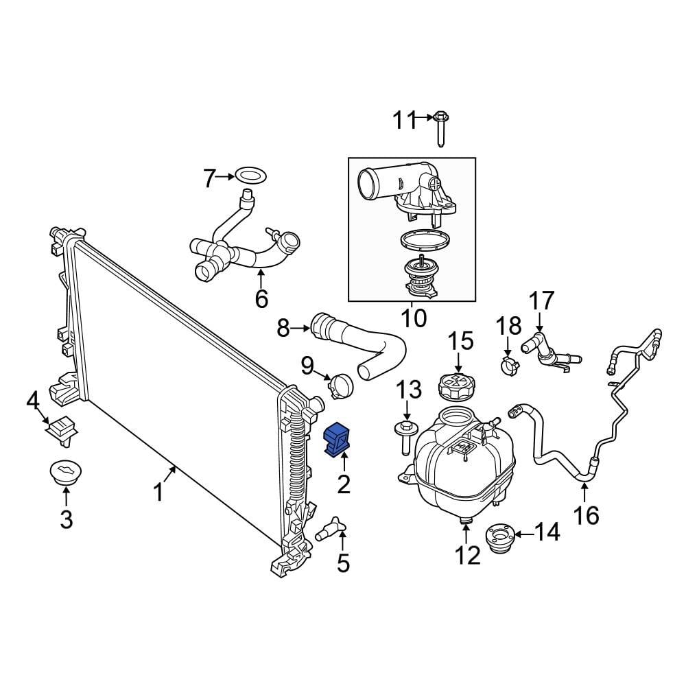 Chrysler OE 52014782AA - Upper Radiator Insulator