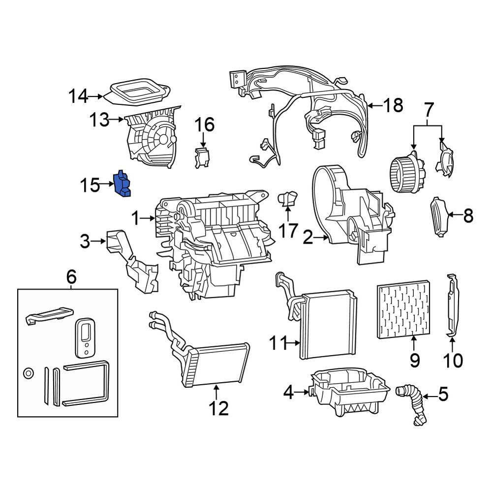 Chrysler OE 68223051AB - HVAC Air Adjustment Control Motor