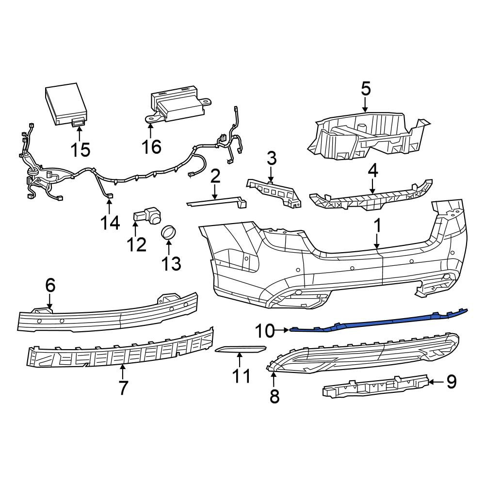 Chrysler OE 68203080AC - Rear Bumper Trim