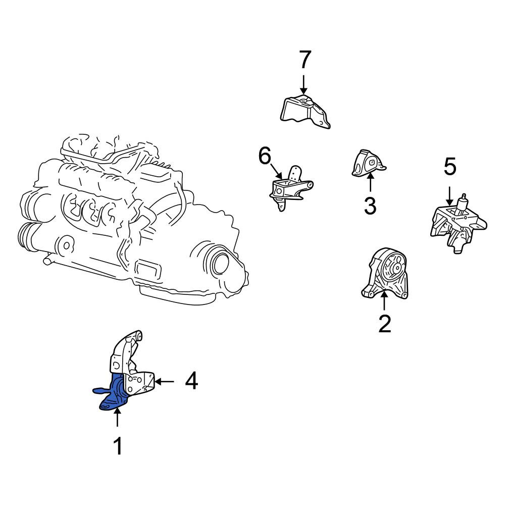 Chrysler OE 4861295AB - Front Engine Mount