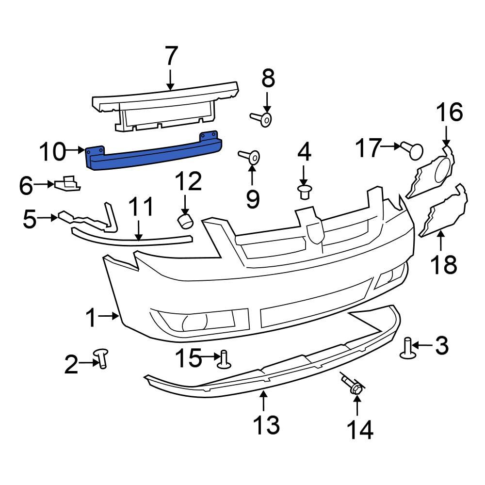 Chrysler OE 5113162AA - Front Bumper Impact Bar