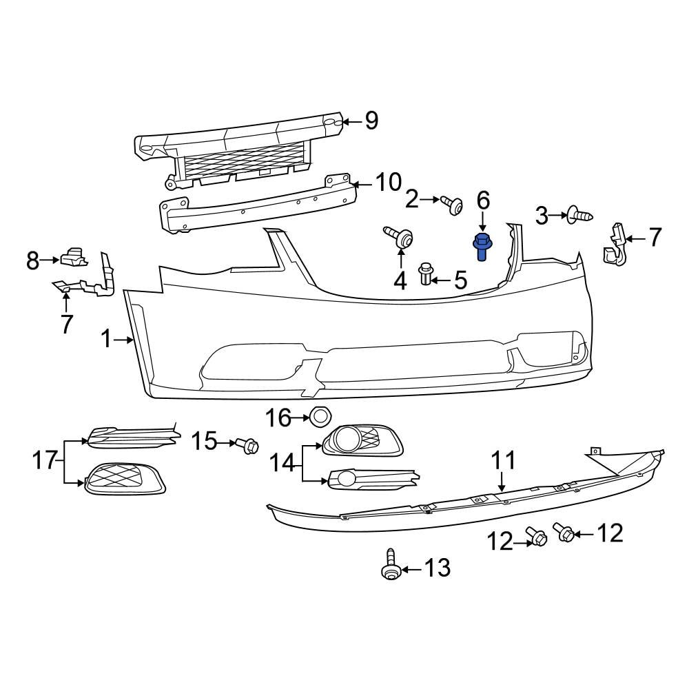 Chrysler OE 6104368AA - Deck Lid Latch Bolt