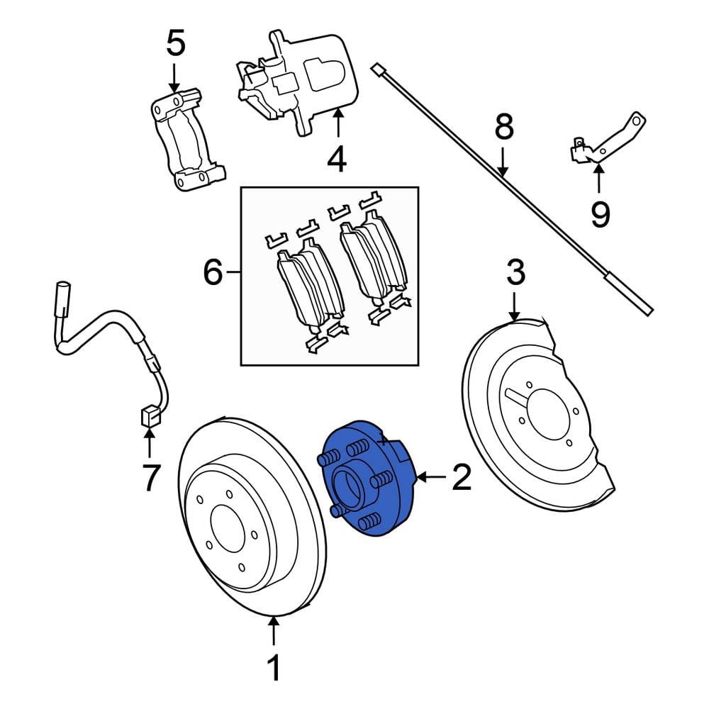 Chrysler OE 4721762AK - Rear Wheel Bearing and Hub Assembly