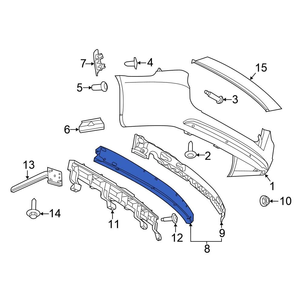 Chrysler OE 5113097AB - Rear Bumper Impact Bar