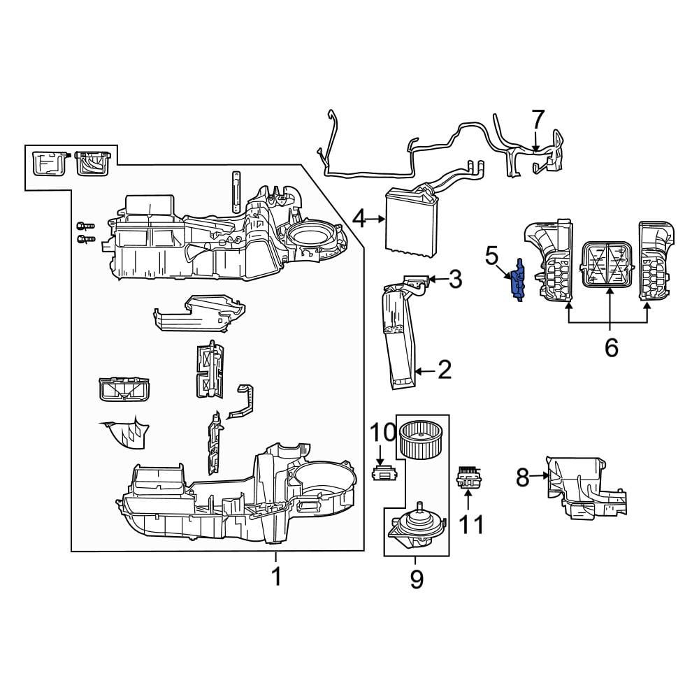 Chrysler OE 4885206AB - Front HVAC Air Adjustment Control Motor