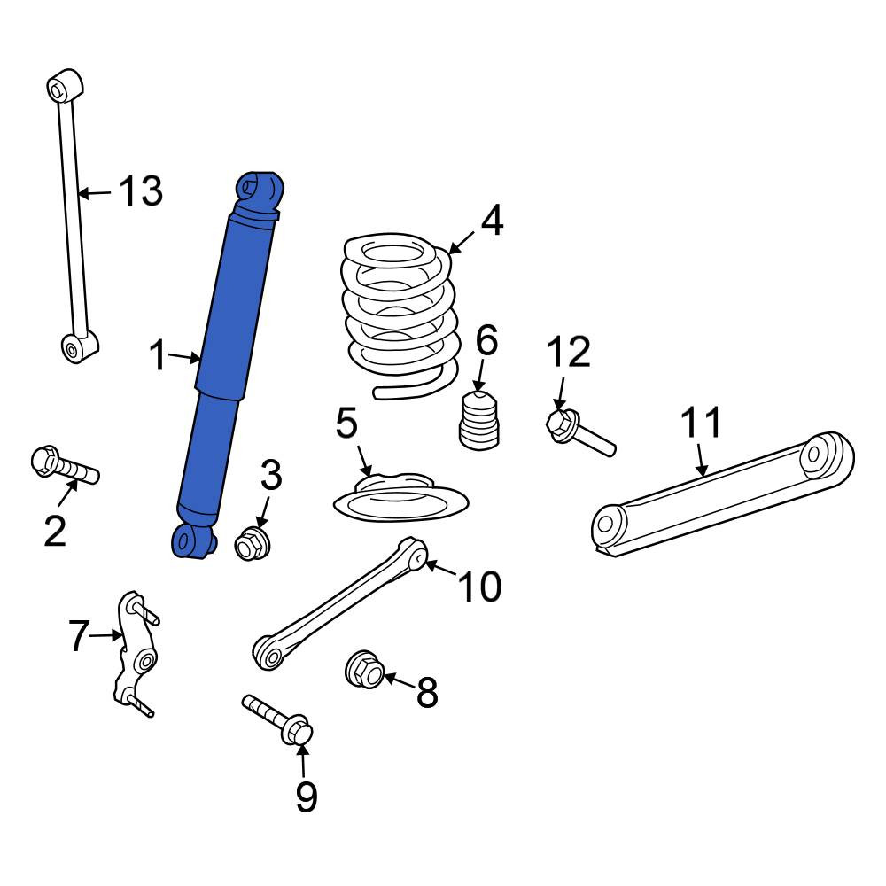Chrysler OE 52855336AD - Rear Suspension Shock Absorber