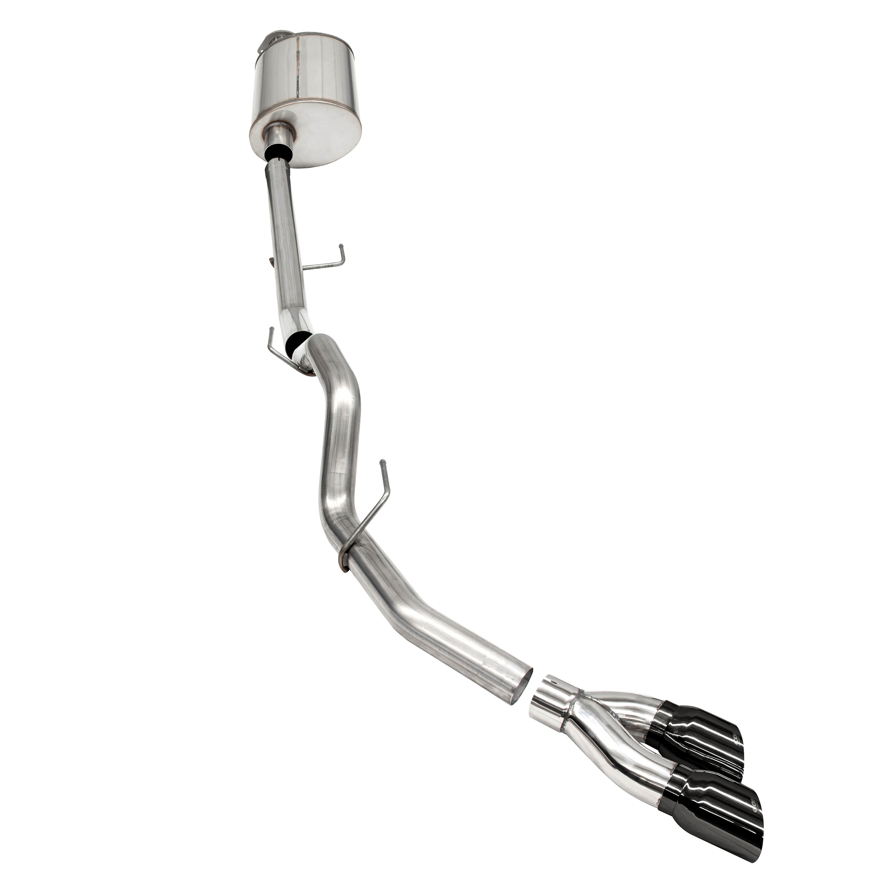 Corsa® 21154BLK - Sport™ 304 SS Cat-Back Exhaust System with Dual Side Exit