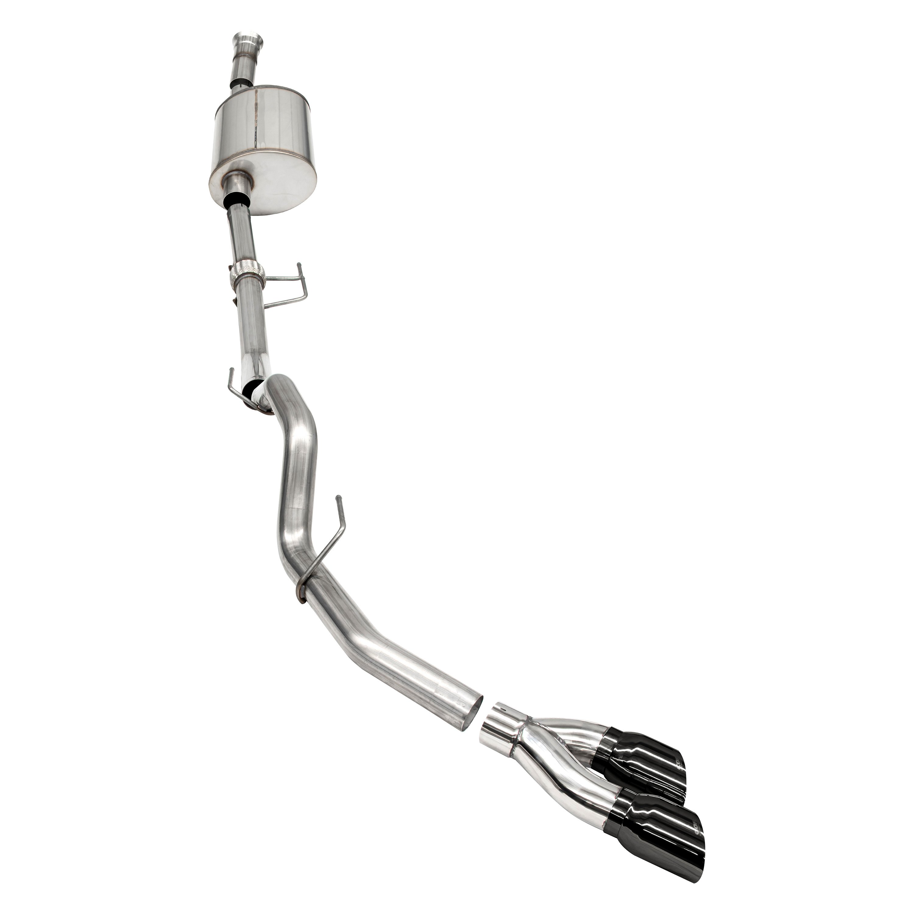 Corsa® 21166BLK - Sport™ 304 SS Cat-Back Exhaust System with Dual Side Exit