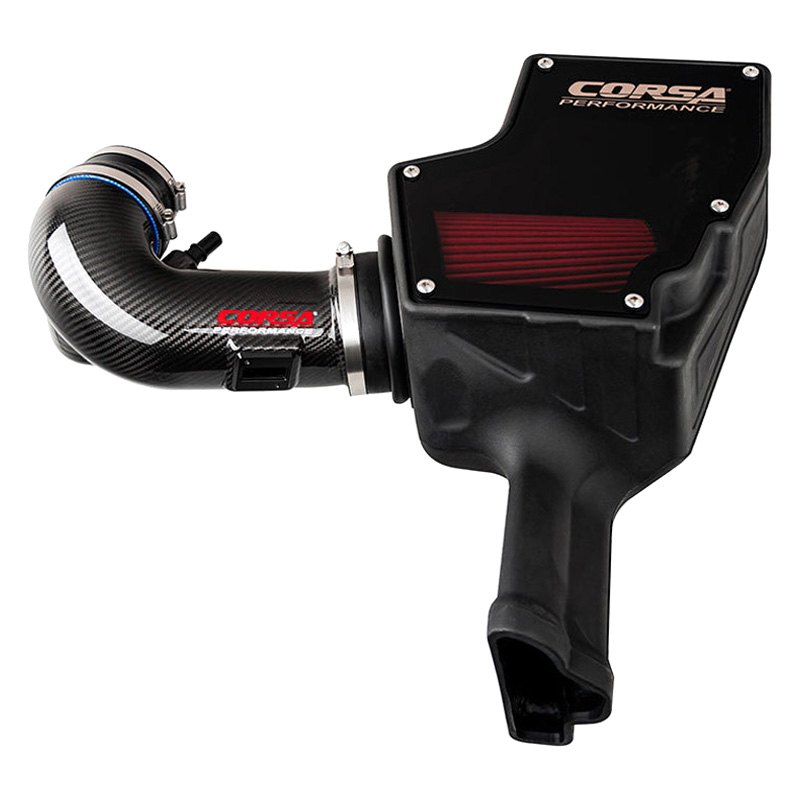 Corsa® 44007D - Closed Box Plastic Black Carbon Fiber Cold Air Intake ...