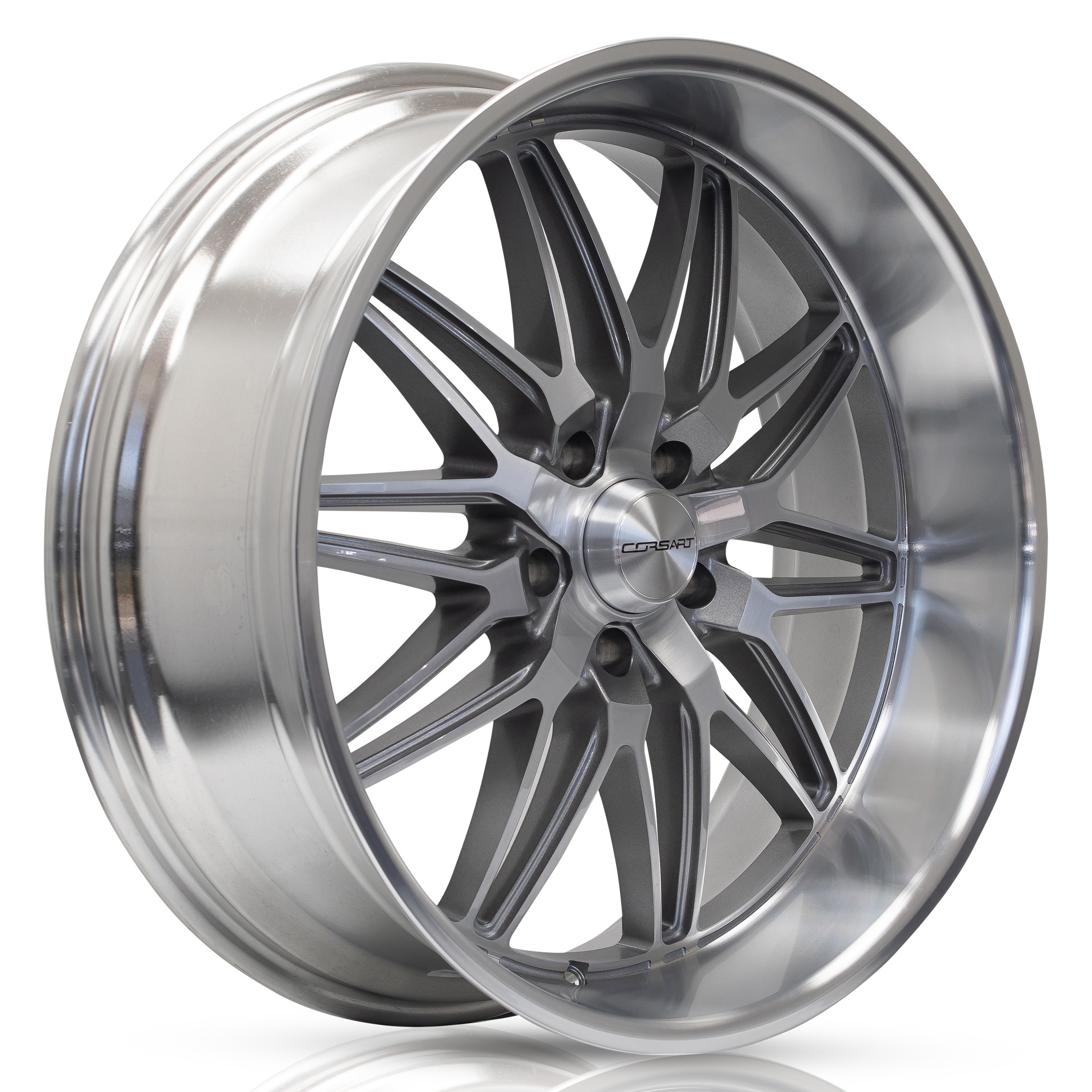 CORSART® ALCATRAZ Wheels - Gloss Brushed with Diamond Cut Lip Rims