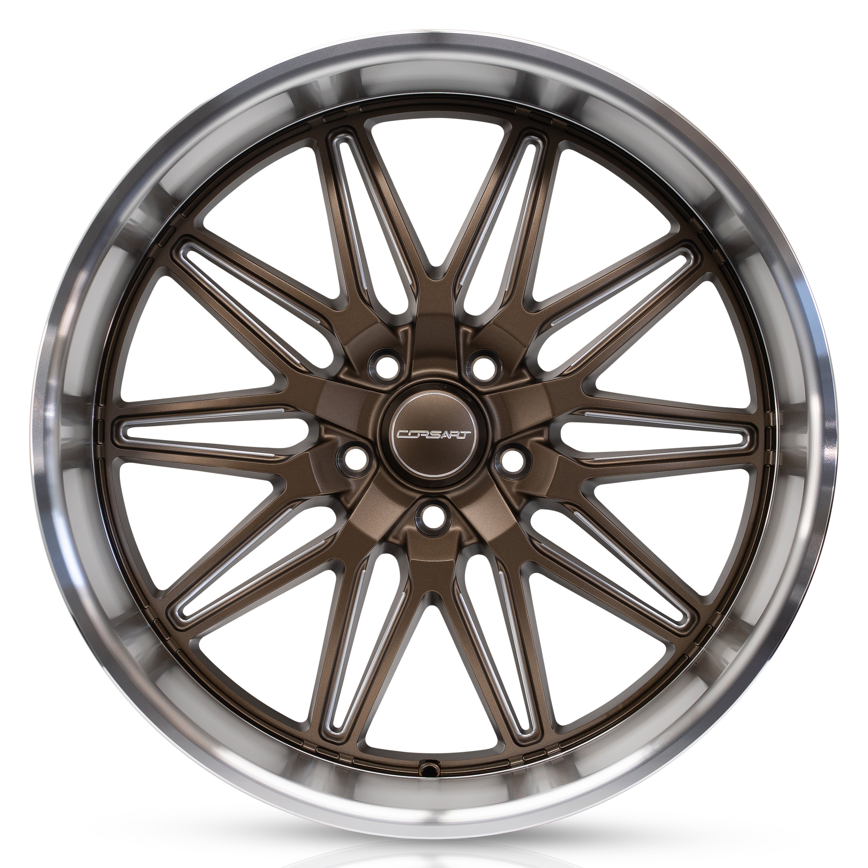 CORSART® ALCATRAZ Wheels - Matte Bronze with Milled Windows and Diamond ...