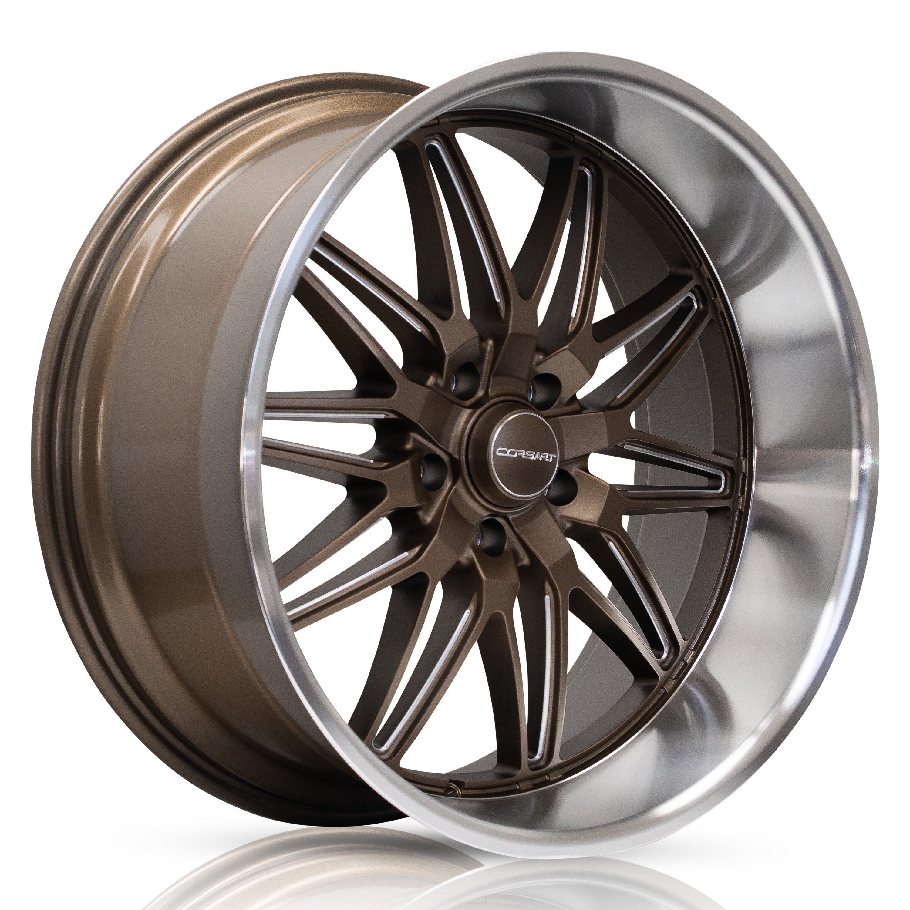 CORSART® ALCATRAZ Wheels - Matte Bronze with Milled Windows and Diamond ...