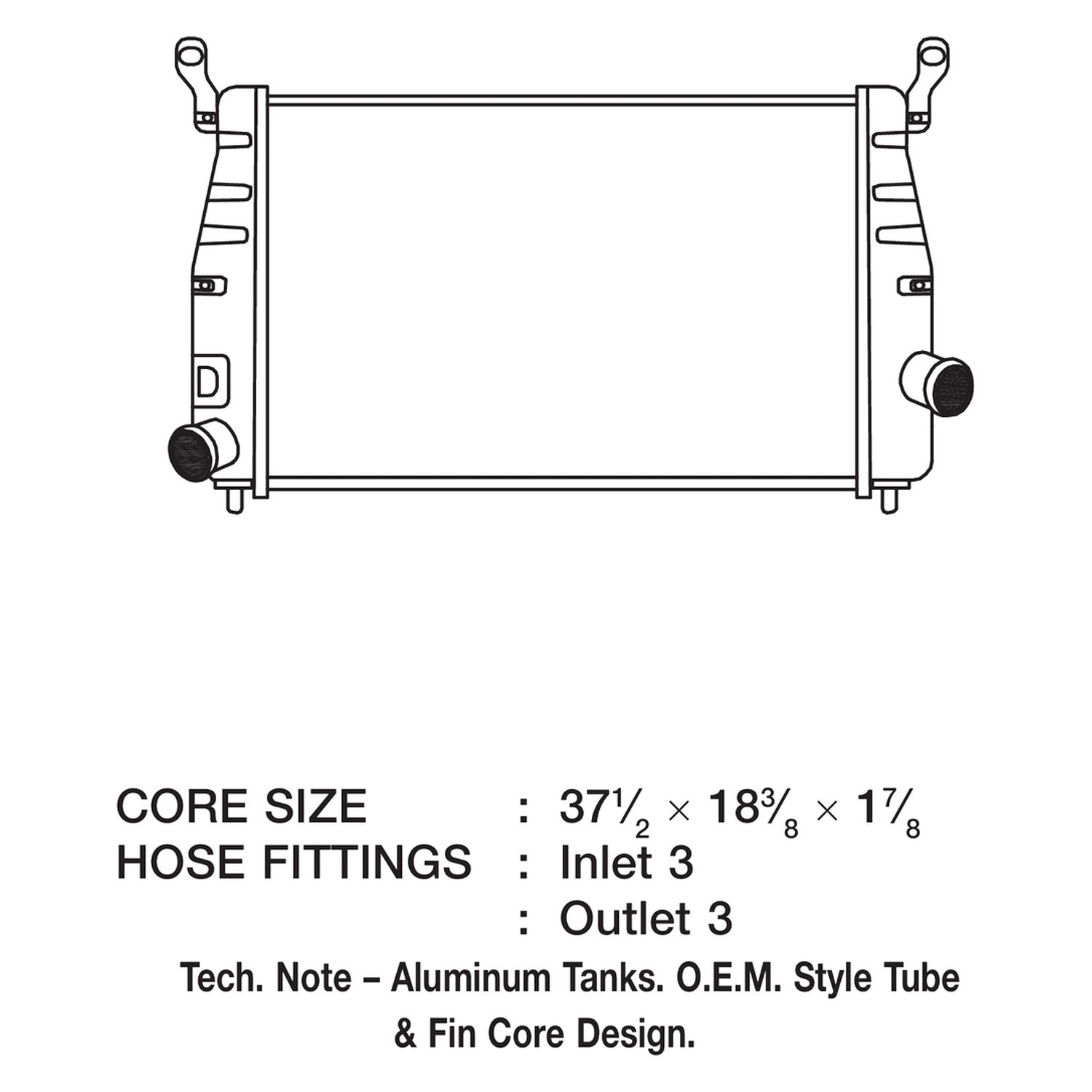 CSF® 6007 - OE Fin Core Design Intercooler