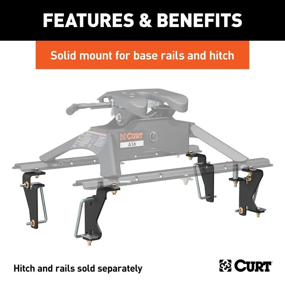 CURT® 16420 - 5th Wheel Rail Custom Bracket Kit