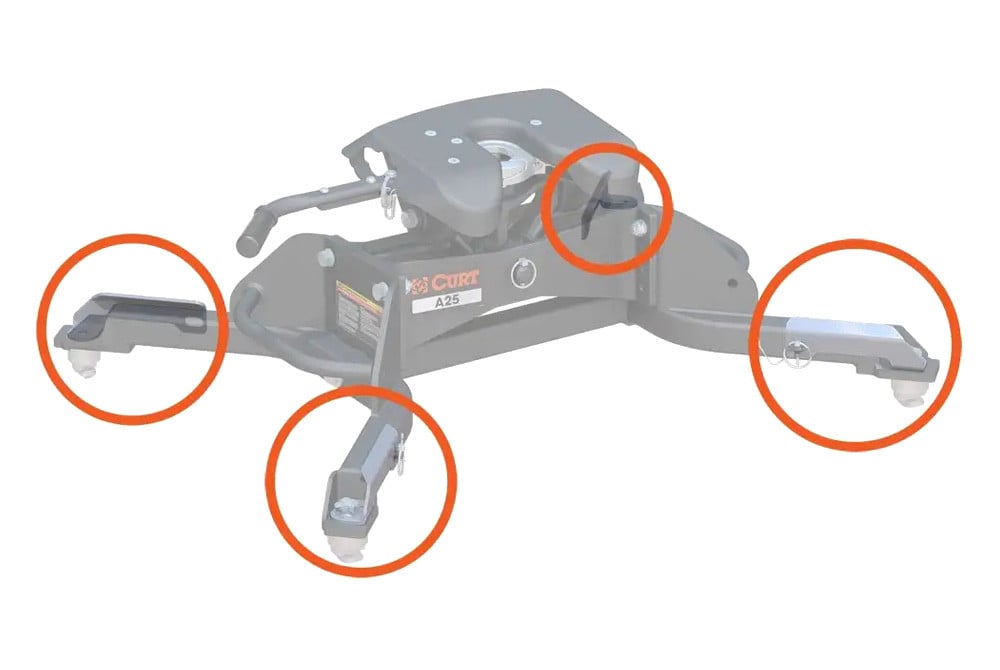 CURT® 19205 - Replacement 5th Wheel Puck System Anchors