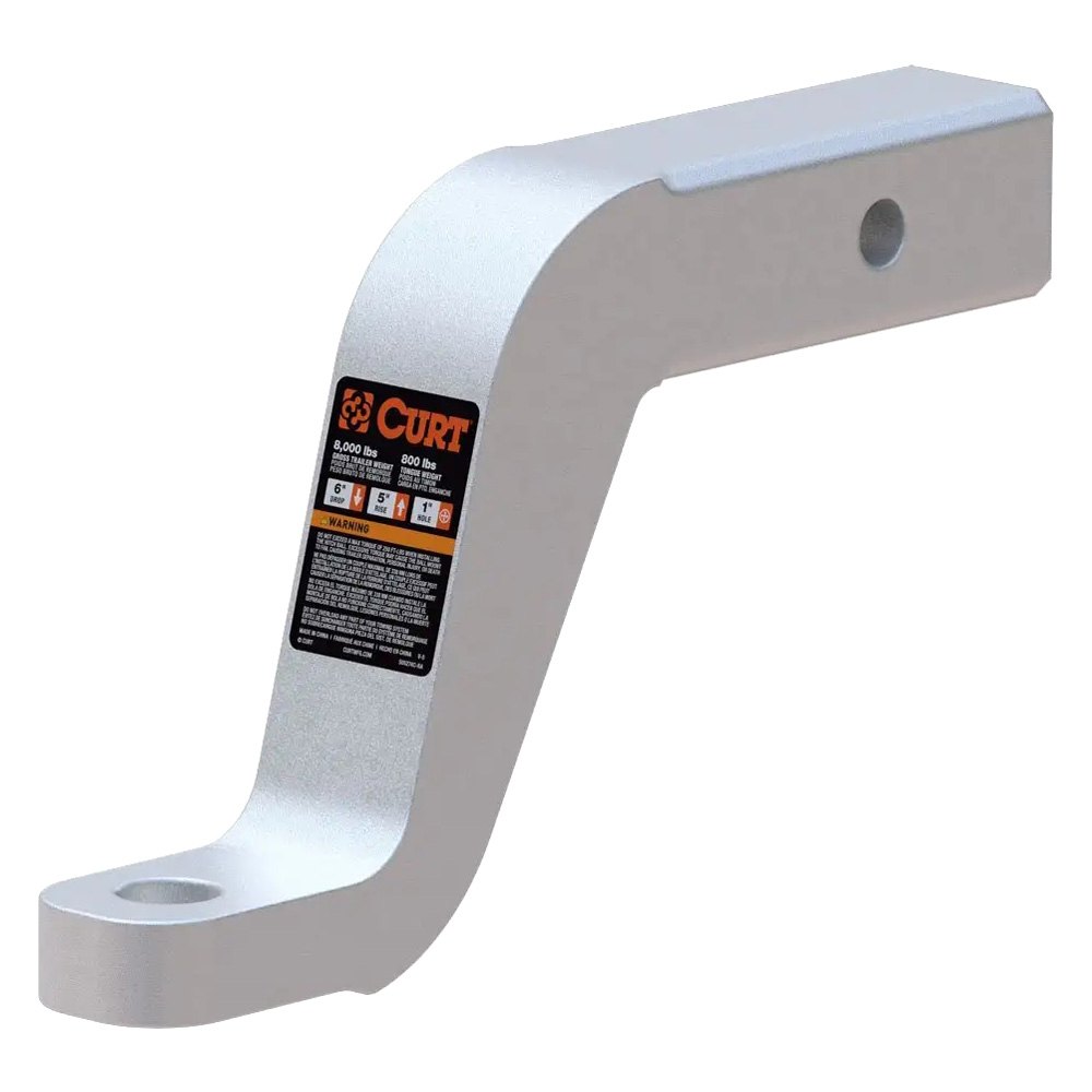 CURT® 45362 - Class 3 Aluminum 6" Drop Ball Mount for 2" Receivers