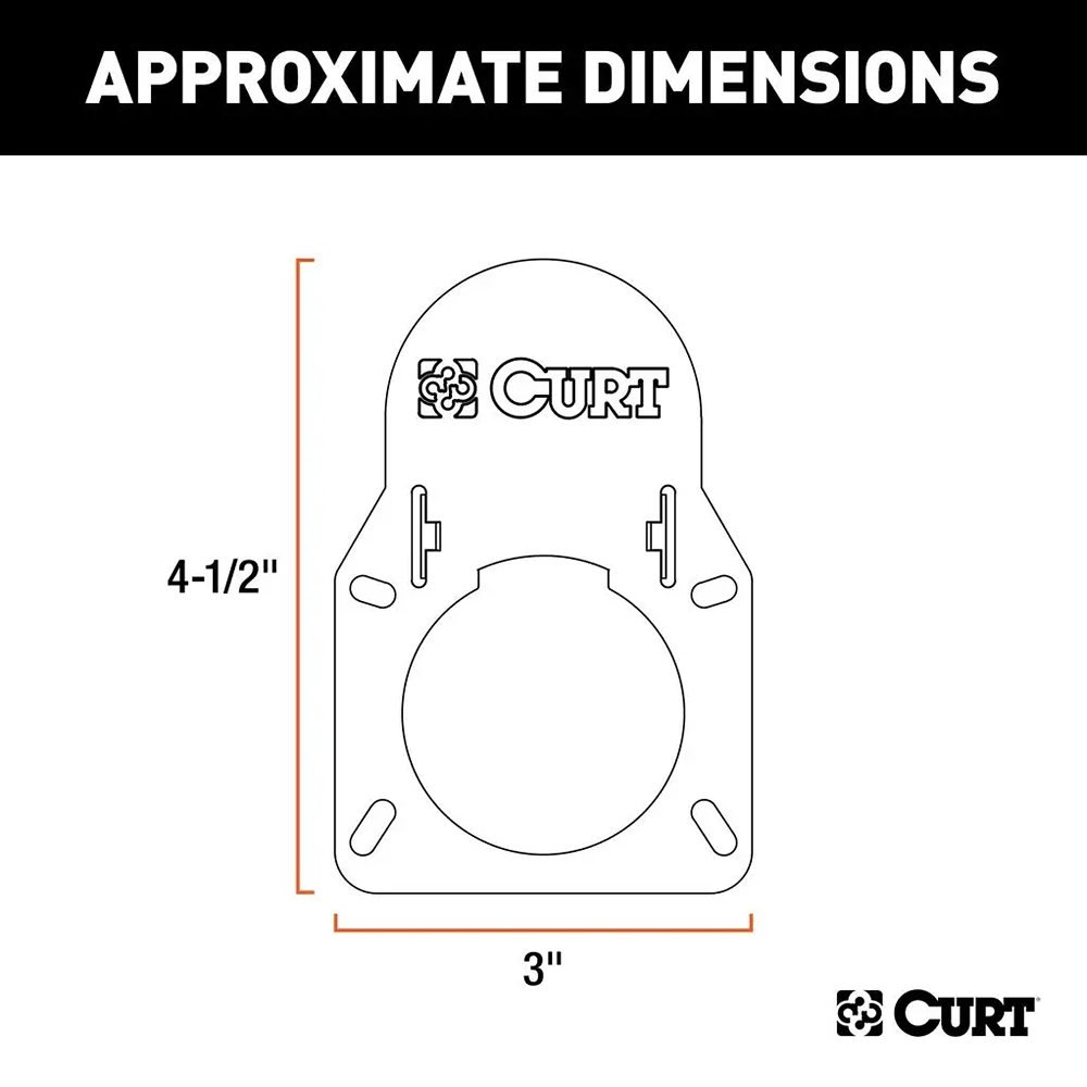 CURT® 55417 - Chevrolet and GMC Truck Bed 7-Way Opening Cover Plate