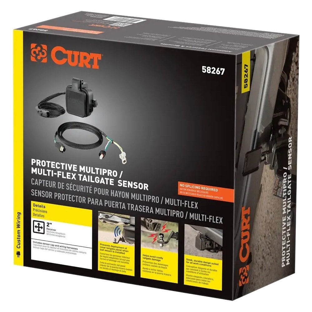 CURT® 58267 - Protective MultiPro, Multi-Flex Tailgate Sensor with 2 ...