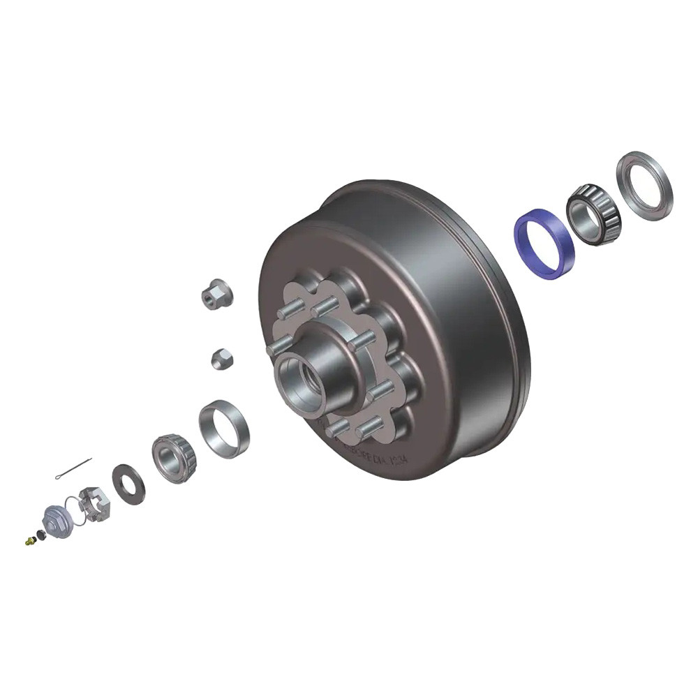 CURT® 85373929 - Black Lippert Trailer Axle Oil and Dust Cap with Set Screw
