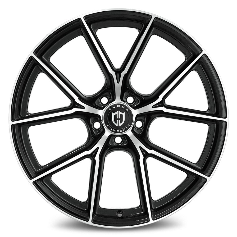 CURVA® CFF70 Wheels - Black with Machined Face Rims