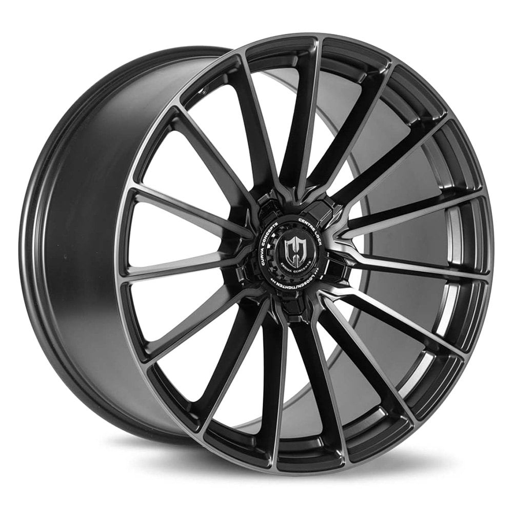 CURVA® CFF75 Wheels - Black with Machined Face and Dark Tint Accents Rims