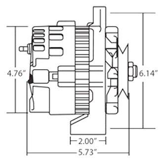 CVR Performance® 7970CL - Delco Remy Alternator with V-Belt Pulley ...