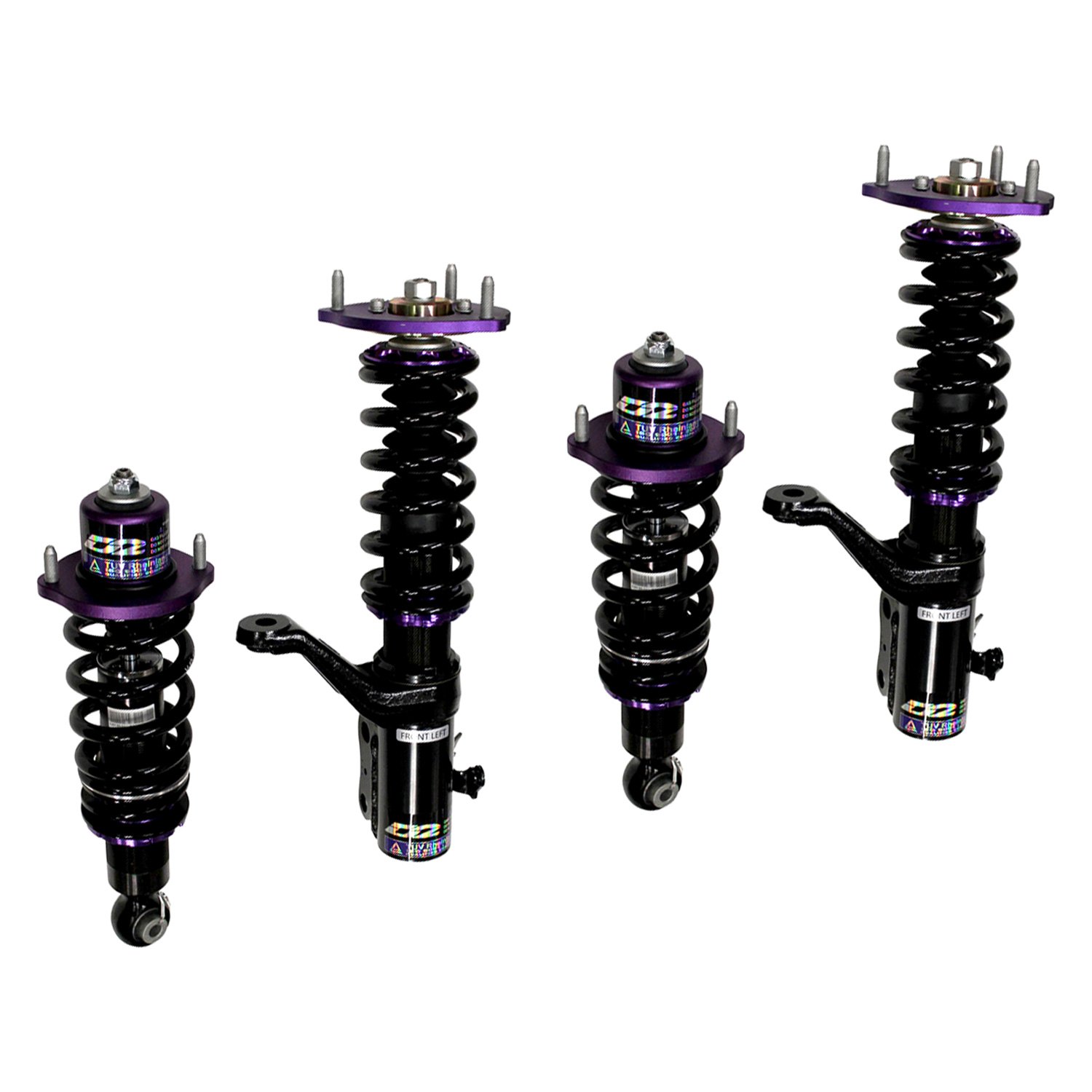 D2 Racing® D-AC-11 - 0"-2" x 0"-2" RS Series Front and Rear Coilover Kit