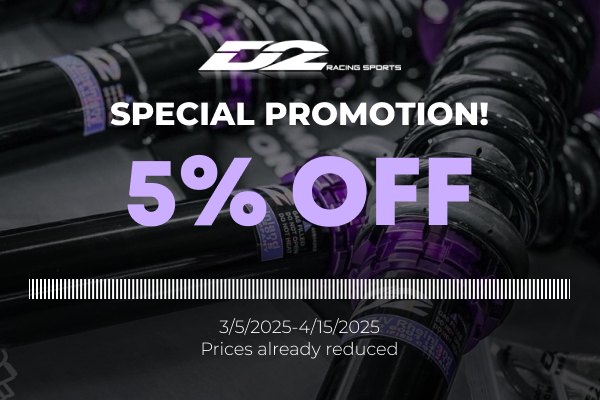 D2 Racing® - RS Series Front and Rear Lowering Coilover Kit