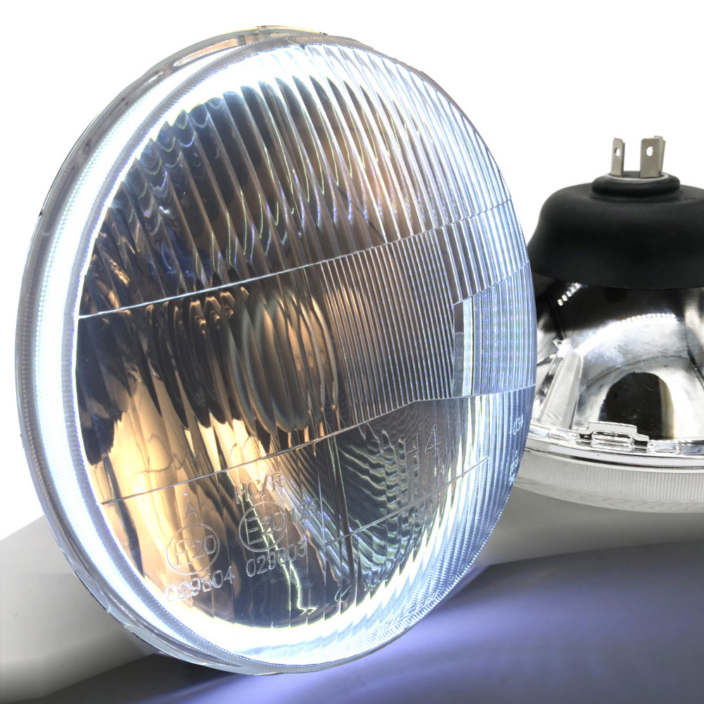 Delta Lights® 01-1189-LBIO - 7" Round Halo LED Headlights with Switchback