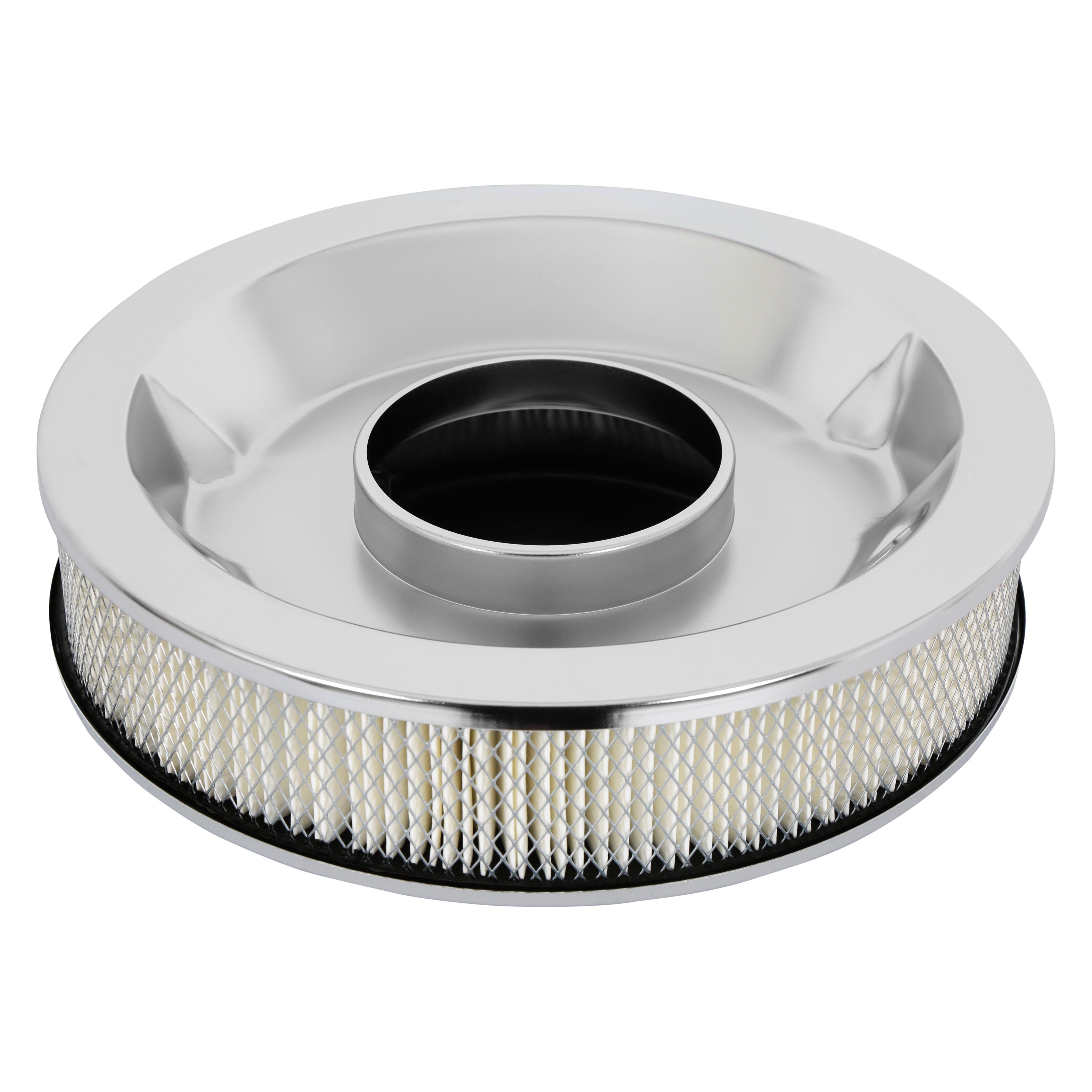 Demon Carburetion® 786004 - Flat Base Round White Steel Chrome Air ...