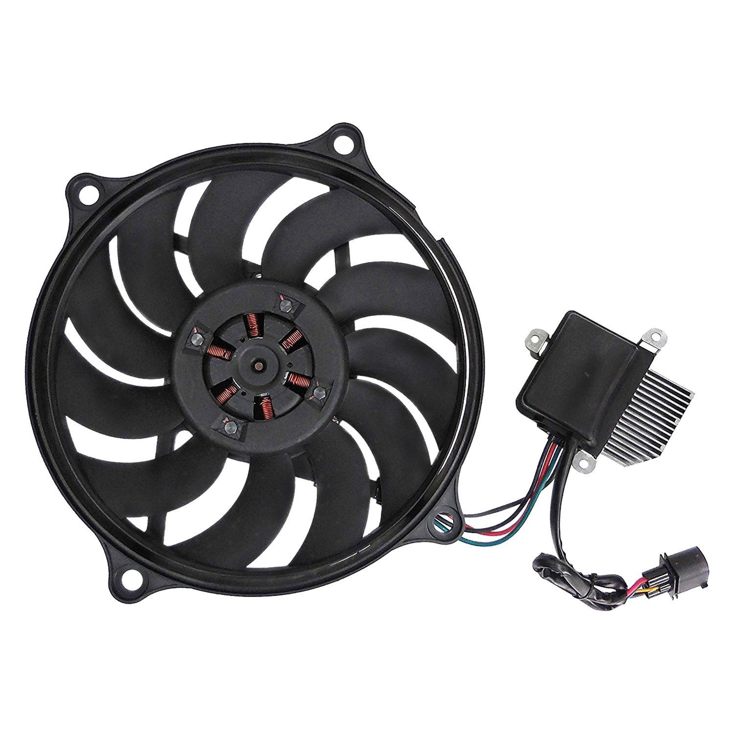 Depo® 34155008000 - Dual Radiator and Condenser Fan Assembly