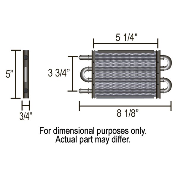 Derale Performance® 13212 - Series 7000 4 Pass 8" Power Steering Cooler Kit