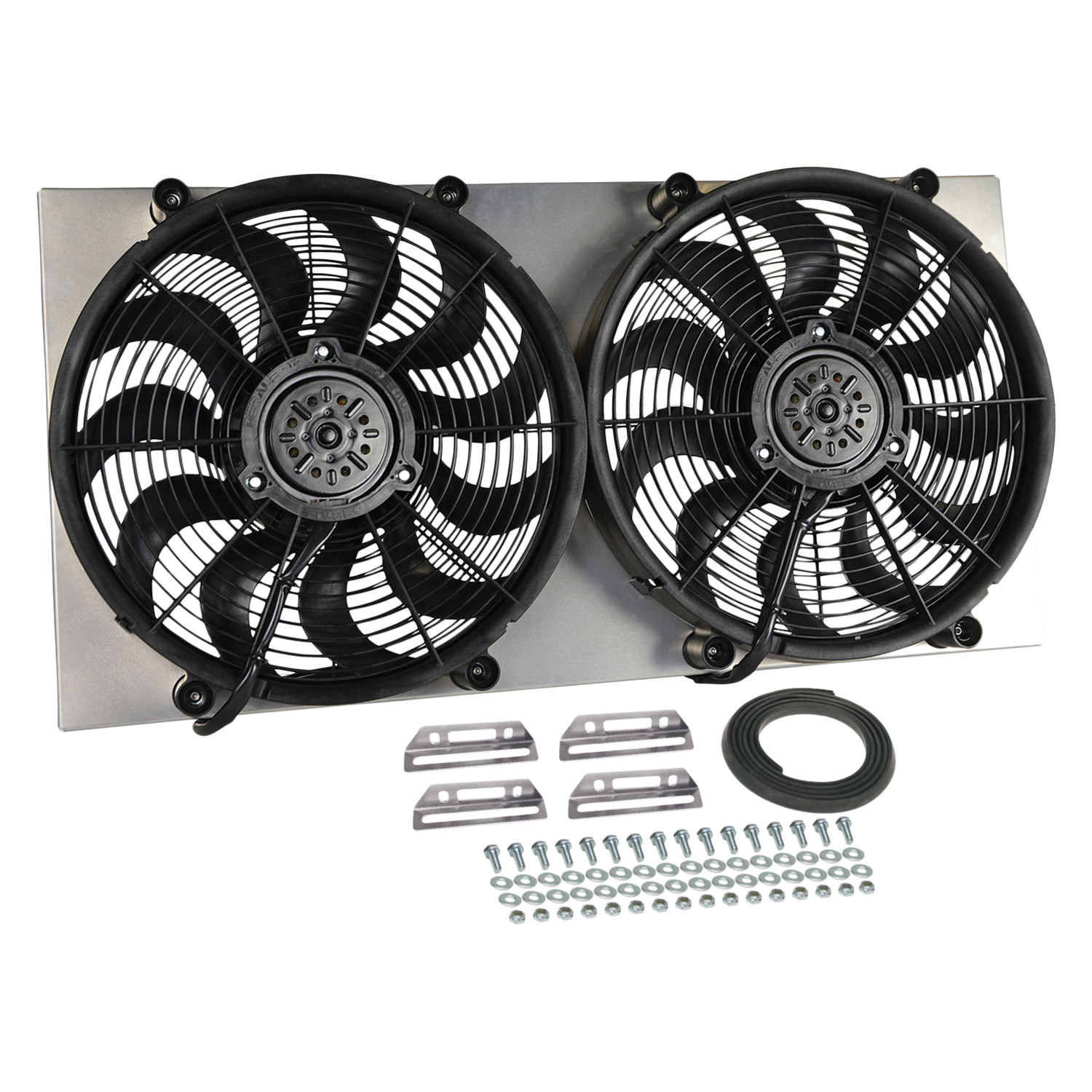 Derale Performance® 16843 - High Output Dual 17'' Radiator Fan/Shroud Kit