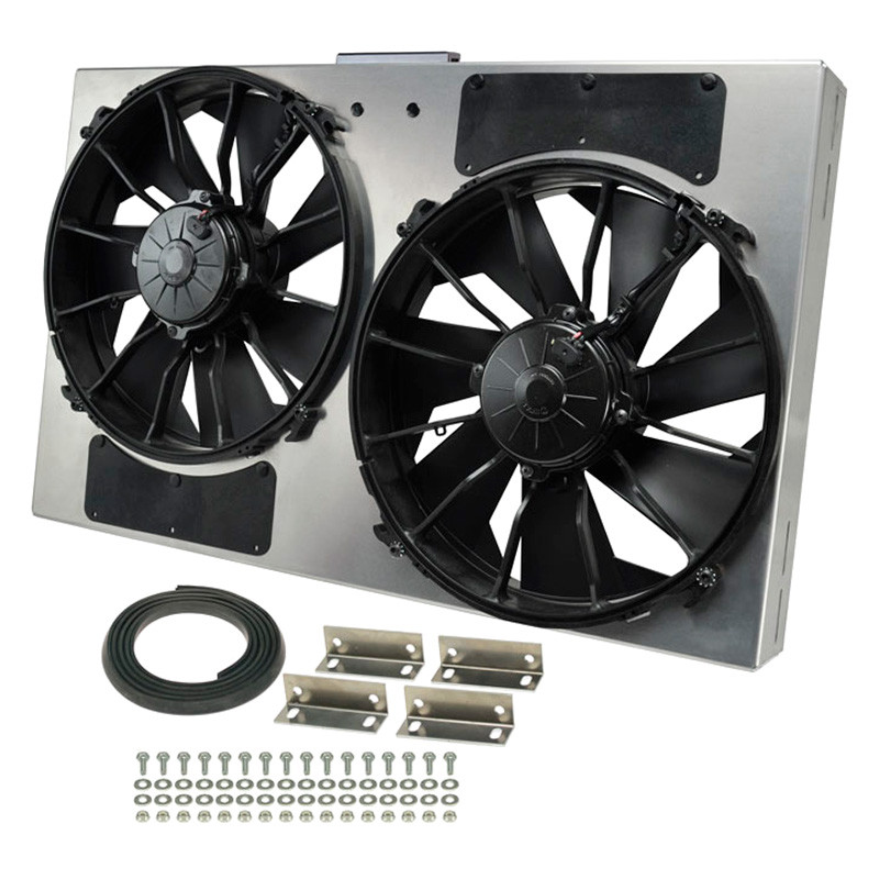 Derale Performance® - Dual Electric Radiator Fan with Aluminum Shroud