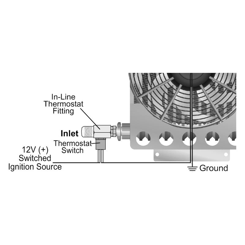 Derale Performance® 15721 - In-Line Remote Cooler Fan Control Thermostat