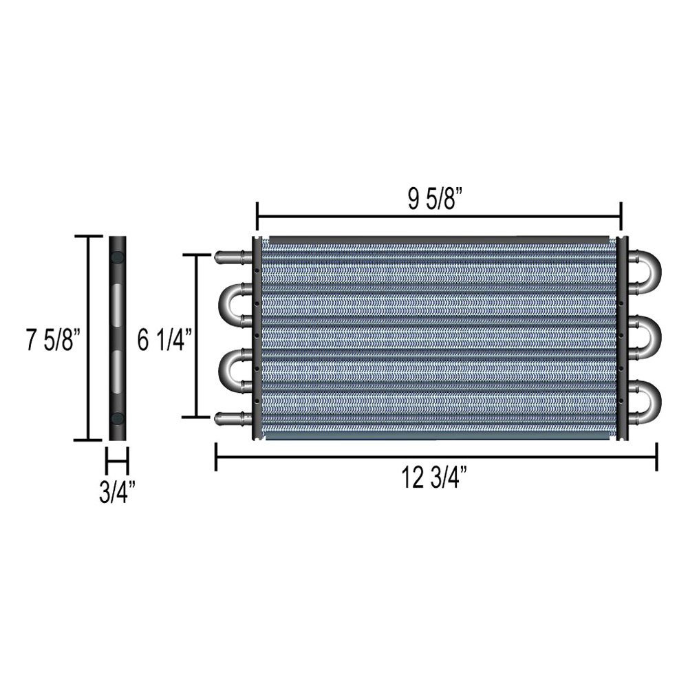Derale Performance® 15831 - Econo-Cool Tube & Fin Replacement Cooler