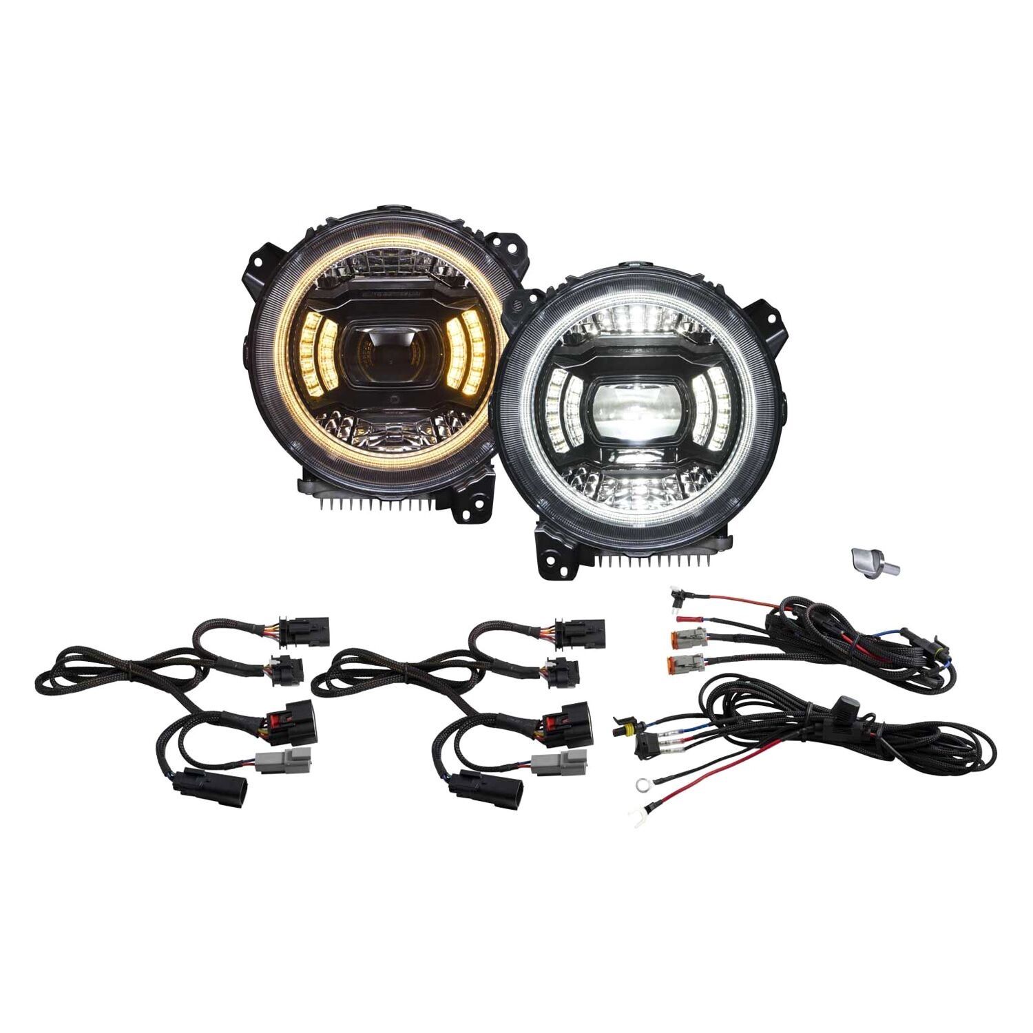Diode Dynamics® DD5165 - Round Black Elite Max Series LED Headlights ...
