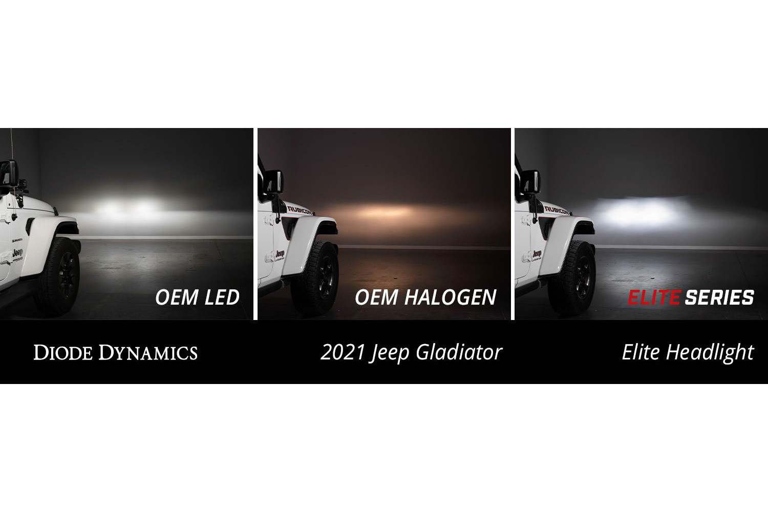 Diode Dynamics® DD5166 - Round Black Elite Series LED Headlights With DRL
