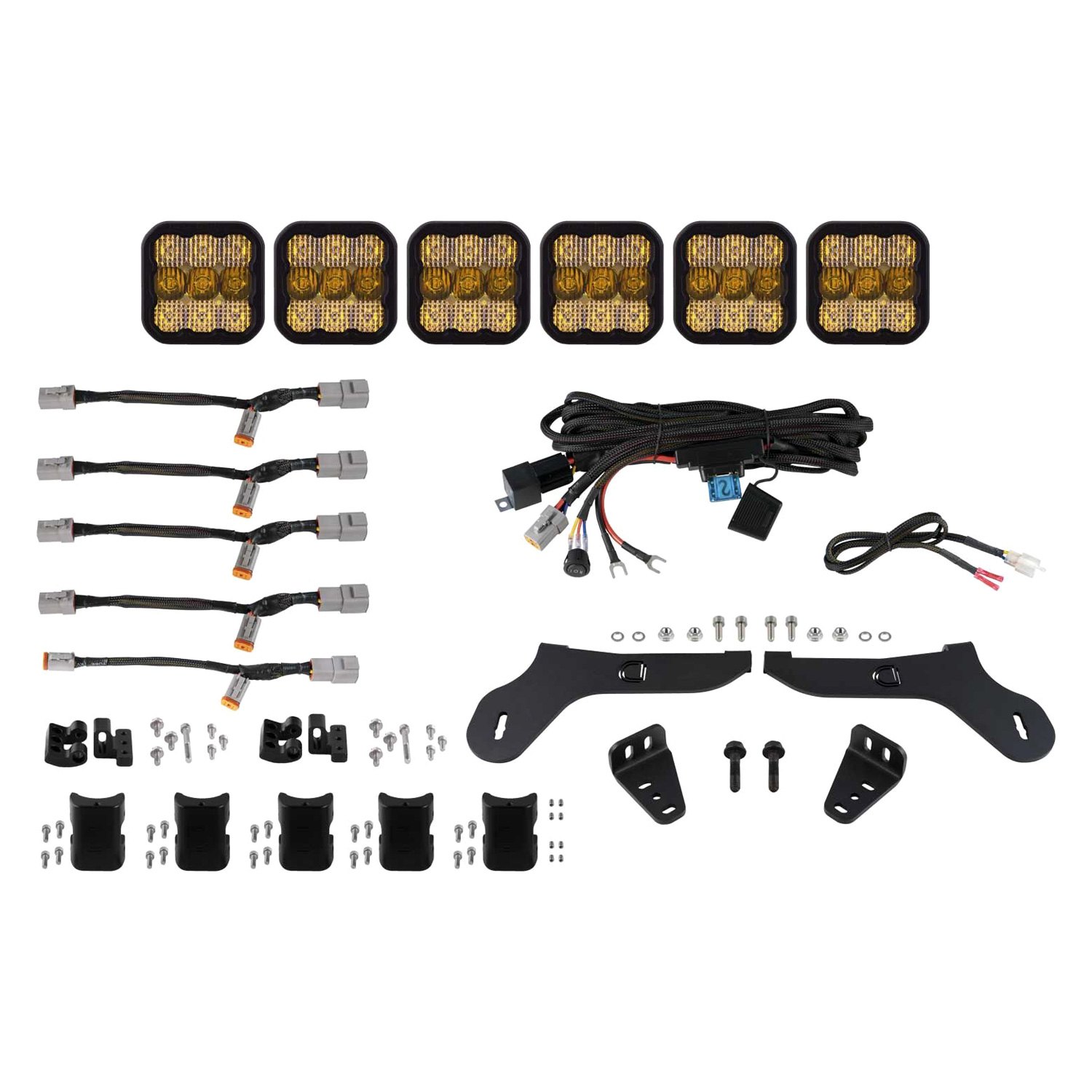 Diode Dynamics® DD7338 - Grille Mounted CrossLink Pro 6-Pod 540W Combo ...