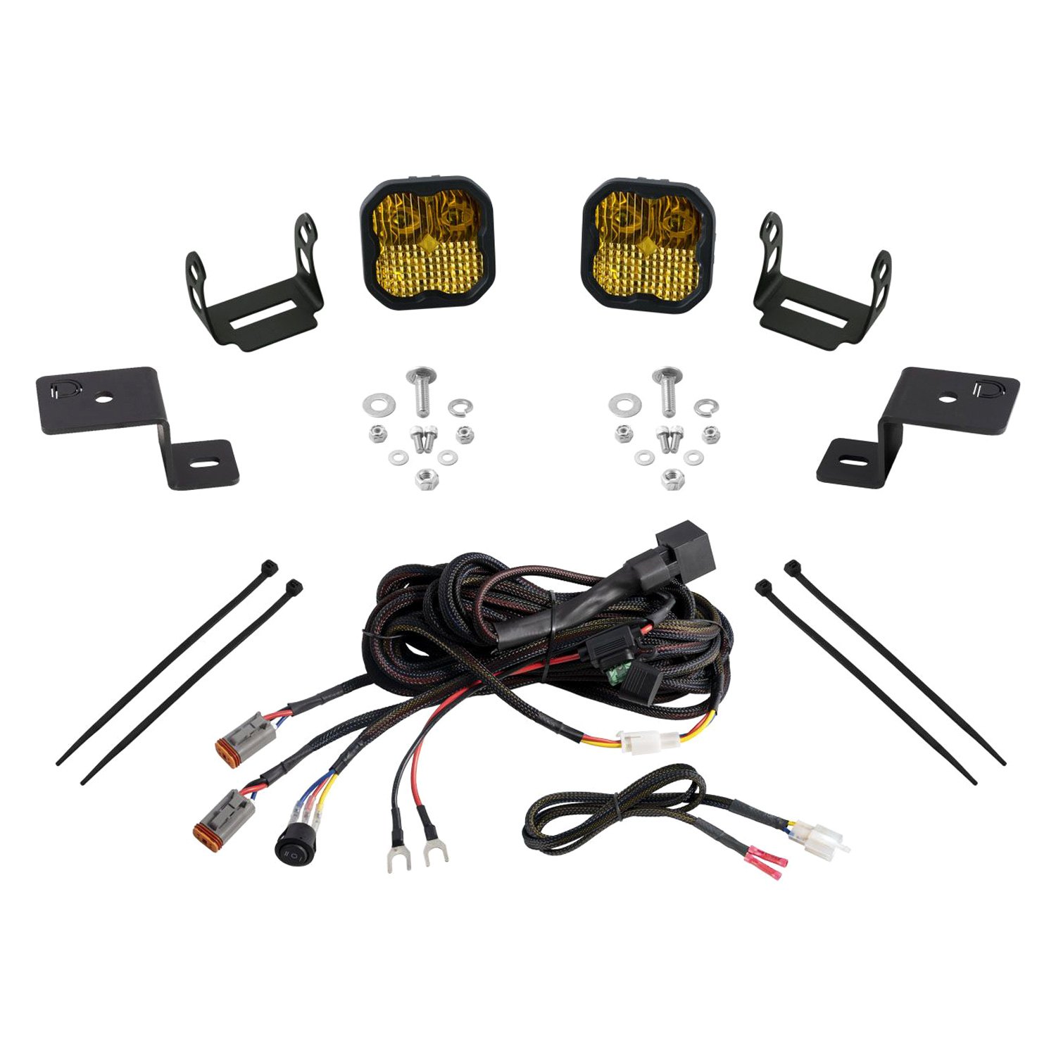 Diode Dynamics® DD7372 - Hood Ditch Stage Pro Series 3" 2x36W Square ...