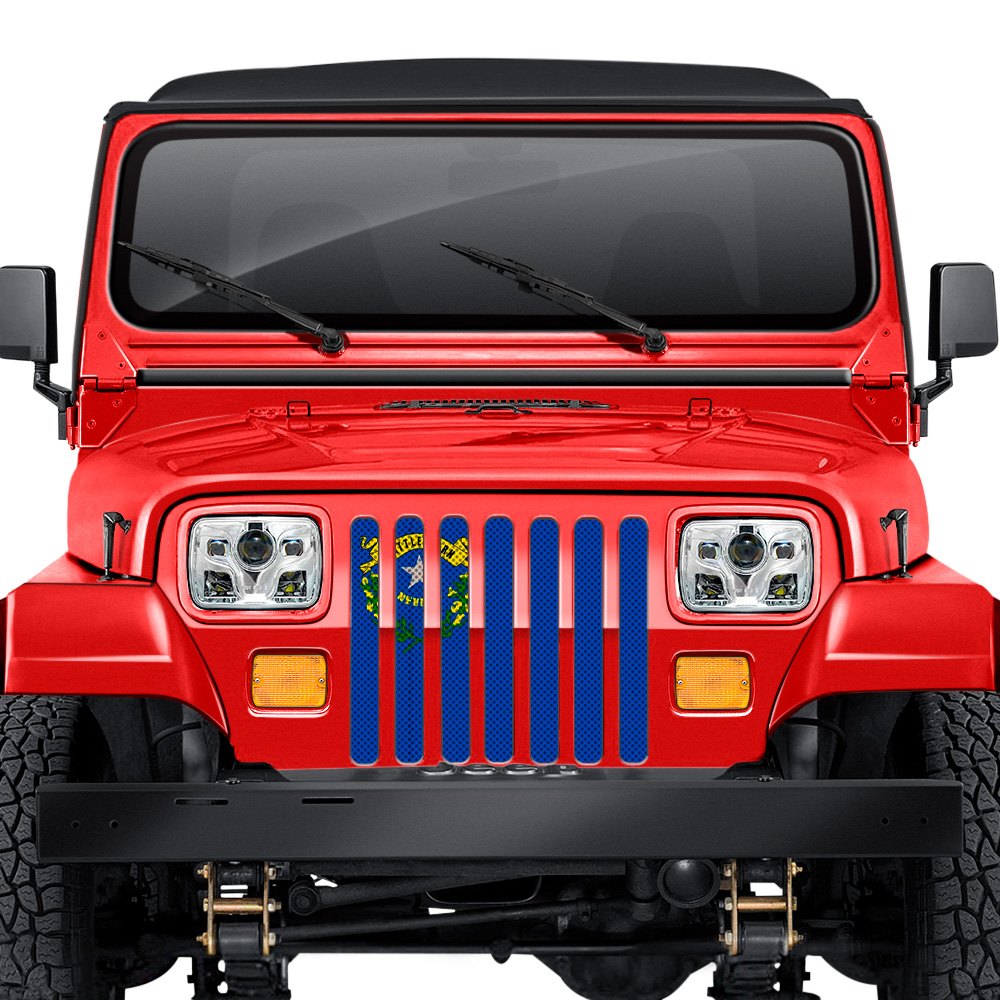 Dirty Acres® NEVADA-YJ - 1-Pc Nevada State Flag Style Perforated Main ...